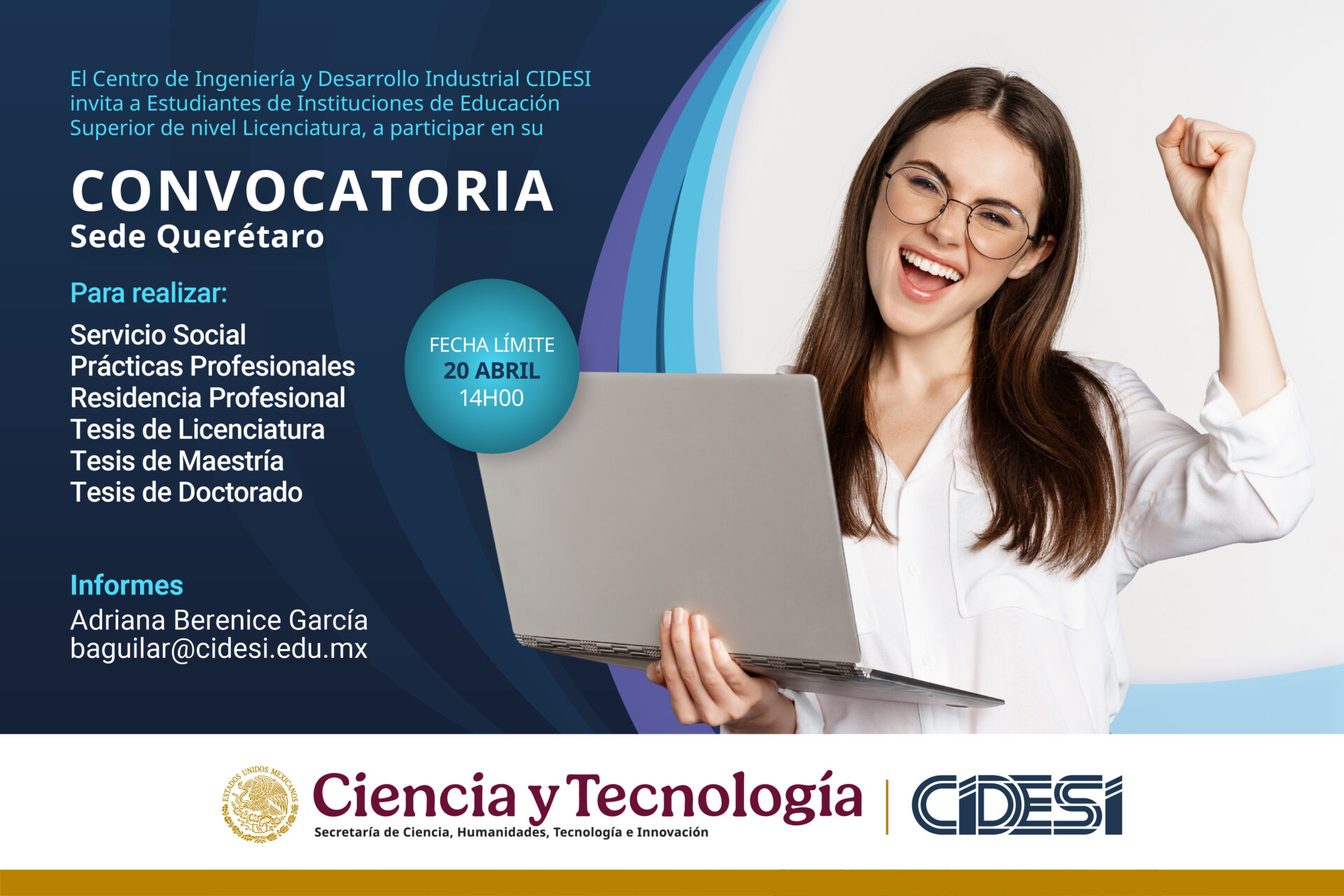 CONVOCATORIA ABIERTA PARA PRÁCTICAS CIDESI QUERÉTARO. - CIDESI