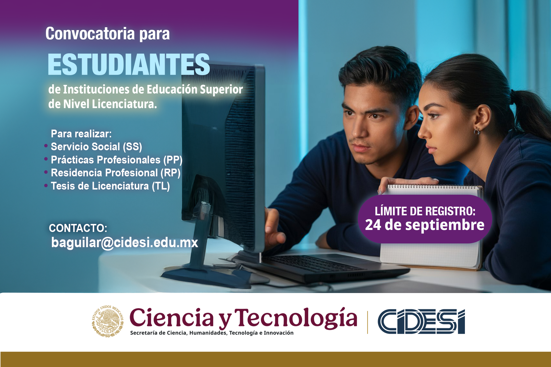 CONVOCATORIA ESTUDIANTES, SEDE QUERÉTARO. - CIDESI