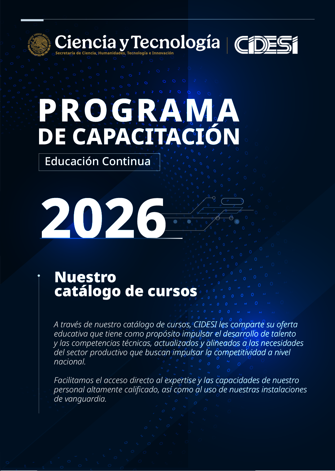 Programa de Capacitación de Educación Continua, 2026. - CIDESI